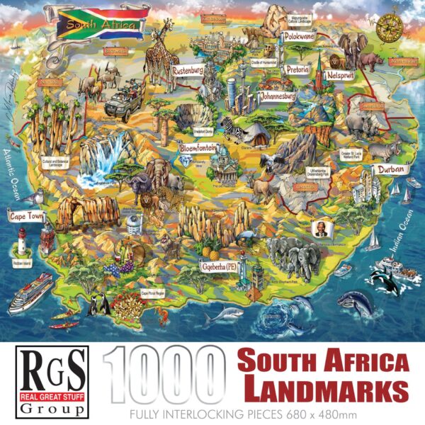 South Africa Landmarks 1000 Piece Jigsaw Puzzle